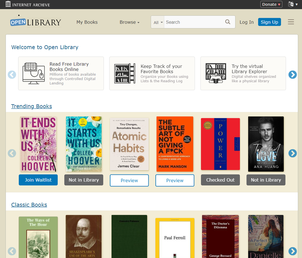 Open Library Online